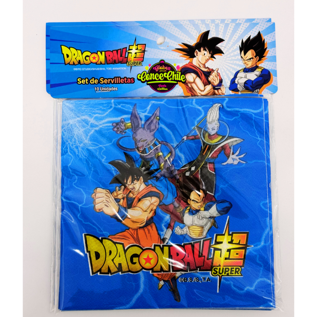 SERVILLETA DRAGON BALL - Globos Conce Chile Fiesta Cotillón